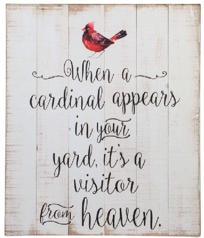 When A Cardinal Appears Plaque - Vertical – Presents of Mind